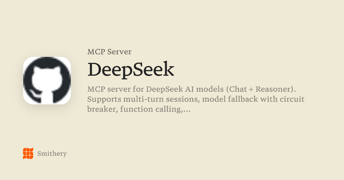 DeepSeek - MCP | Smithery