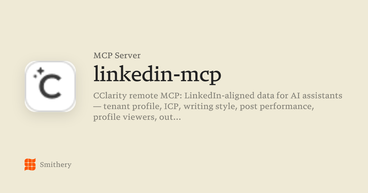 linkedin-mcp - MCP | Smithery