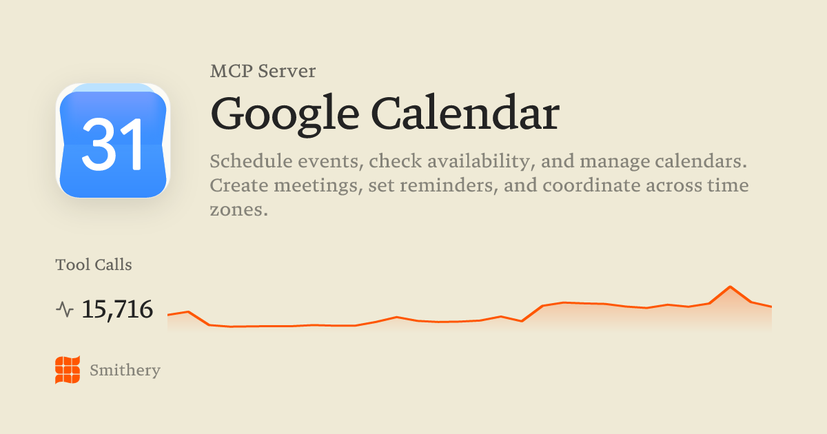Google Calendar - MCP | Smithery