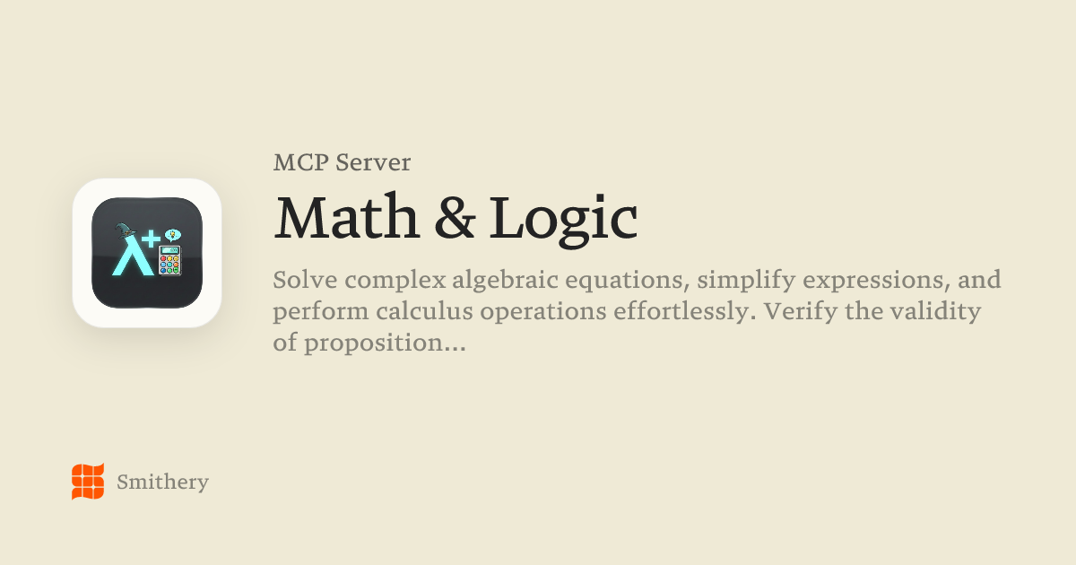 Math & Logic - MCP | Smithery