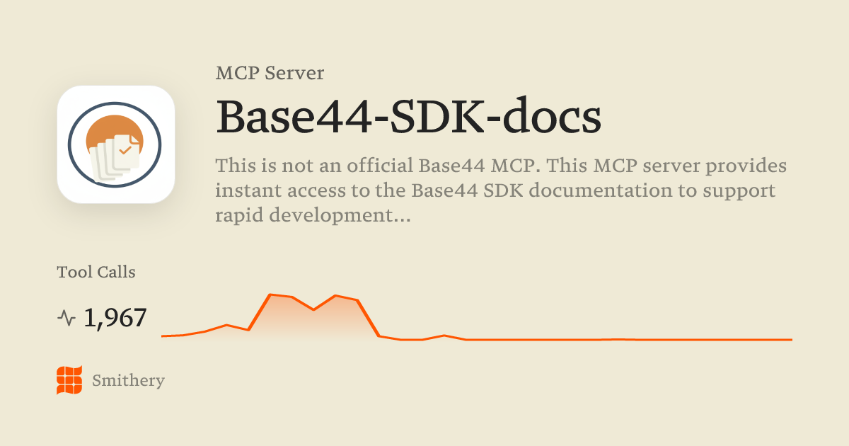 Base44-SDK-docs - MCP | Smithery