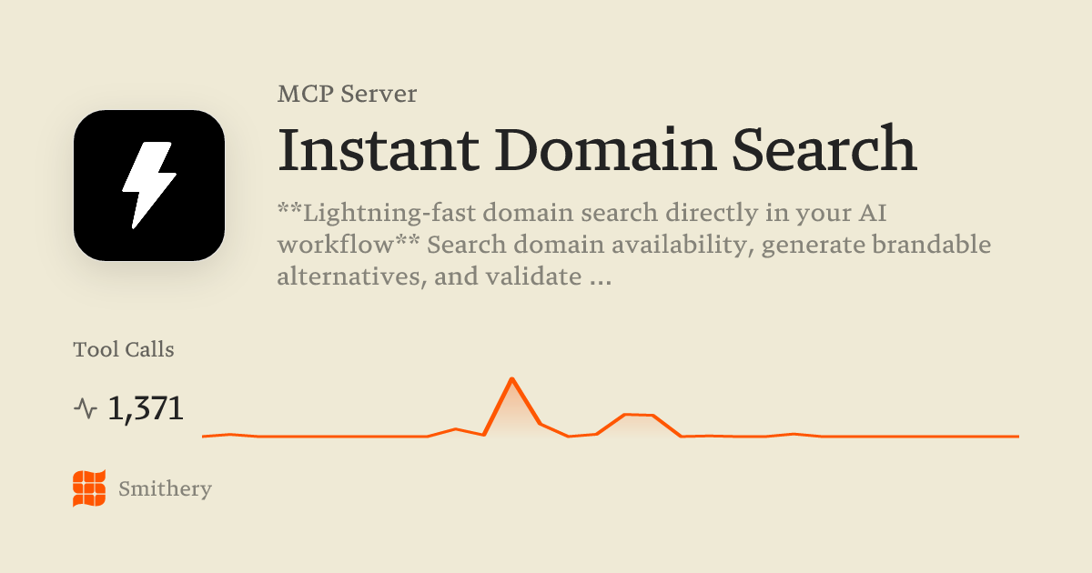 Instant Domain Search - MCP | Smithery
