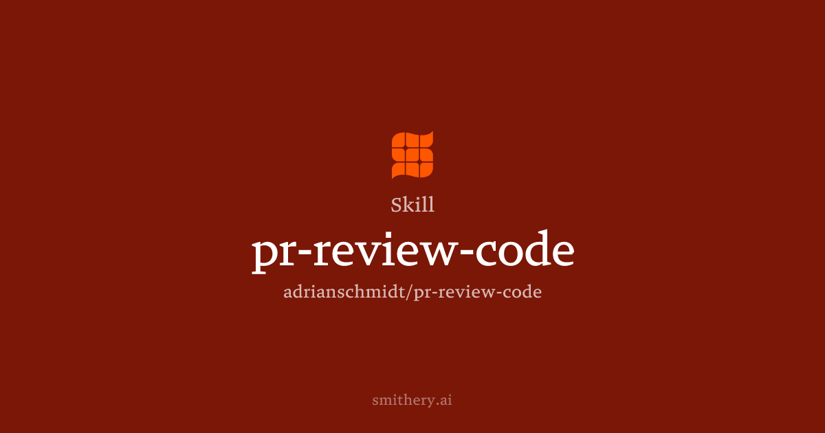 pr-review-code - Skill | Smithery