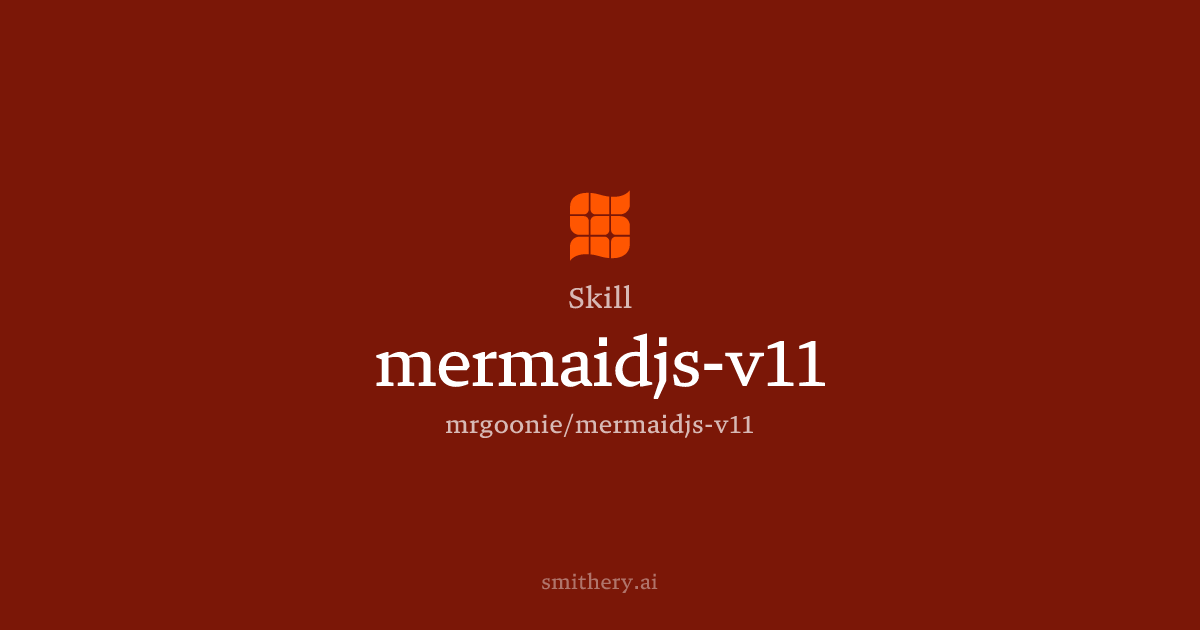 mermaidjs-v11 - Skill | Smithery