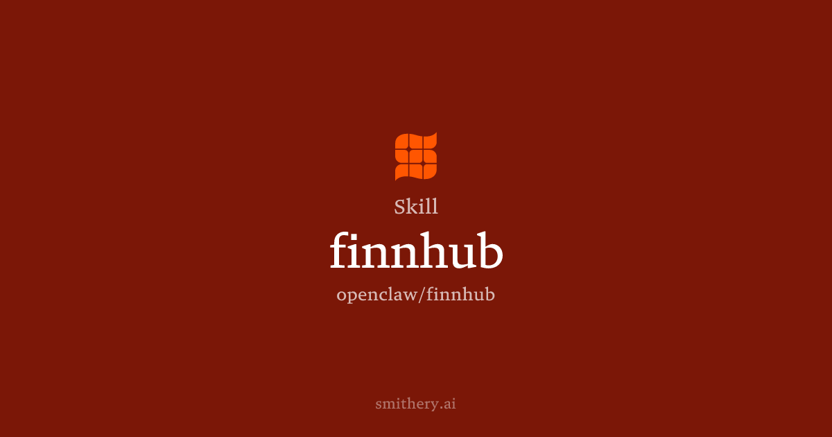 finnhub - Skill | Smithery
