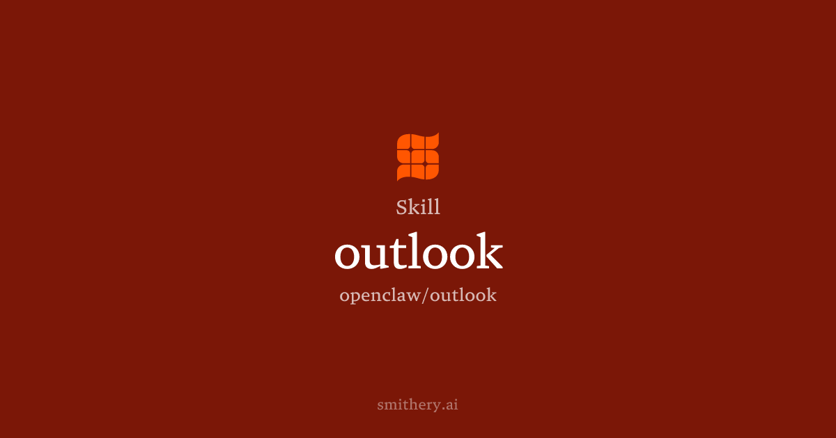 outlook - Skill | Smithery