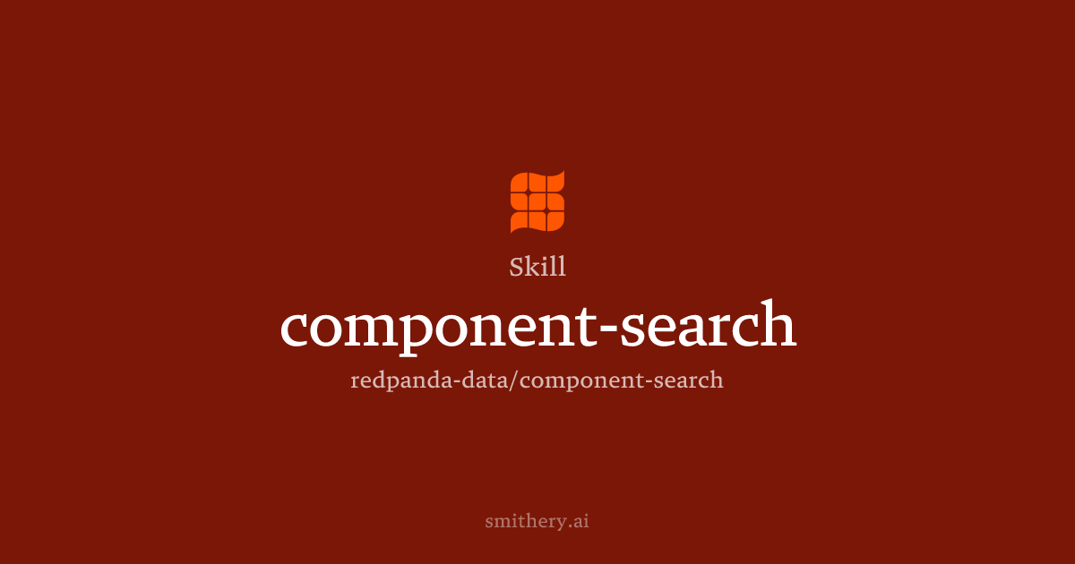 component-search - Skill | Smithery