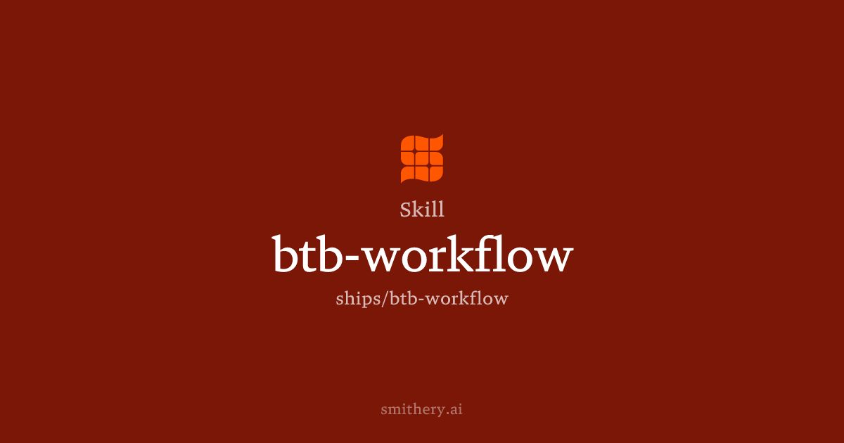btb-workflow - Skill | Smithery
