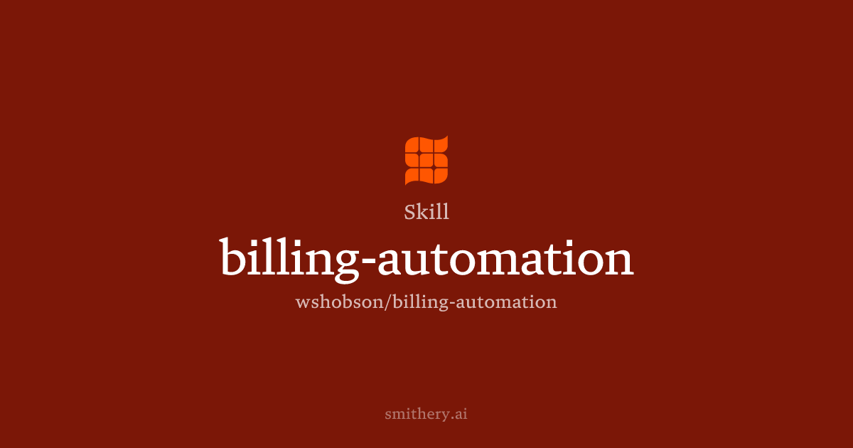 billing-automation - Skill | Smithery
