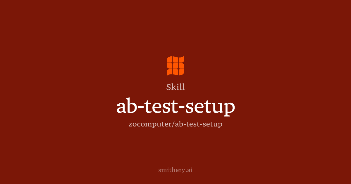 ab-test-setup - Skill | Smithery